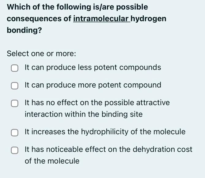 Solved Which of the following is/are possible consequences | Chegg.com