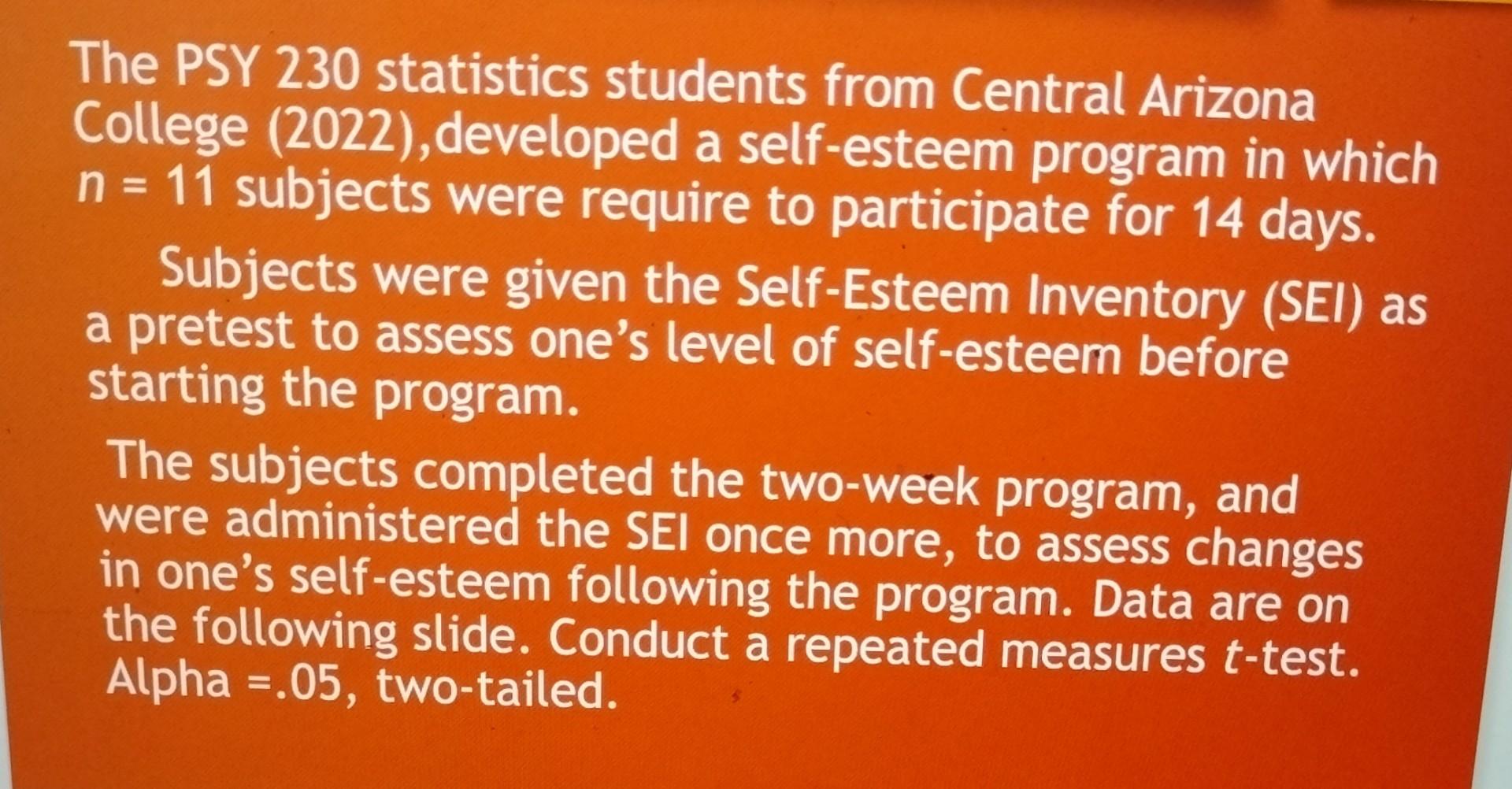 Solved The PSY 230 statistics students from Central Arizona | Chegg.com