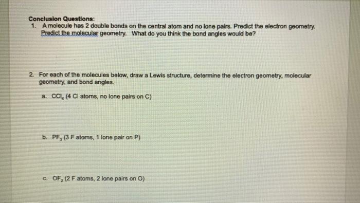 PART 3: COMPARING MODEL VS. REAL MOLECULES 11. | Chegg.com