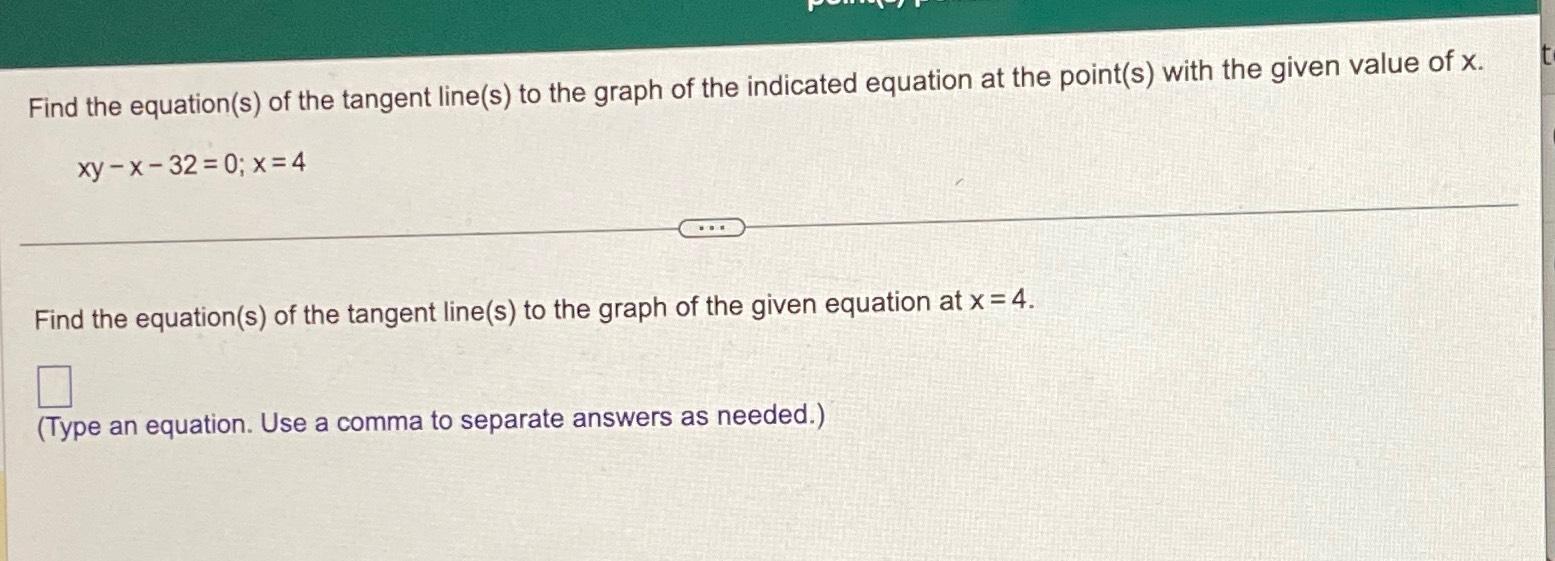 Solved Find the equation(s) ﻿of the tangent line(s) ﻿to the | Chegg.com