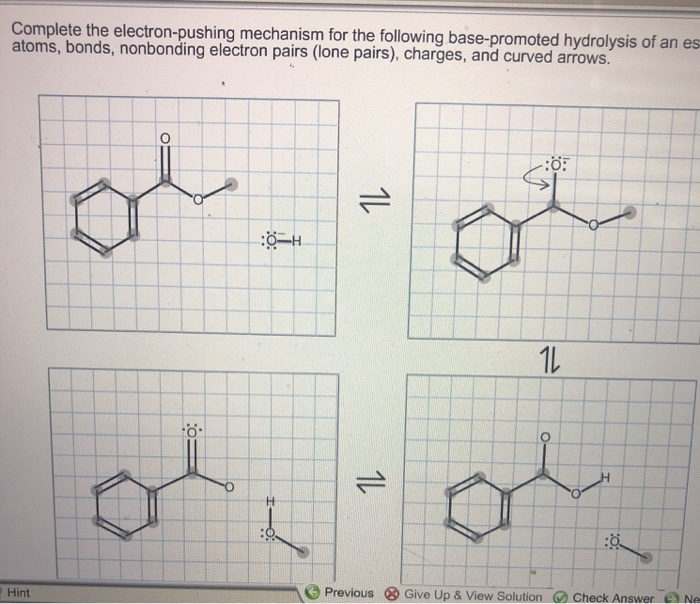 Solved Complete the electron-pushing mechanism for the | Chegg.com