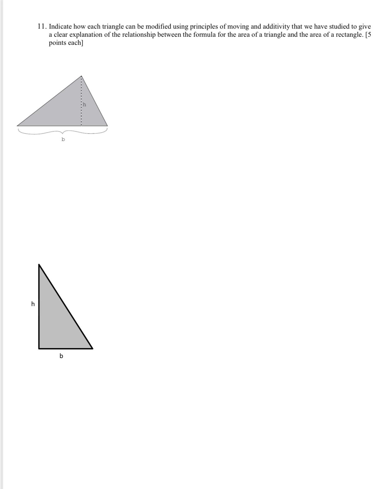 Solved Indicate how each triangle can be modified using | Chegg.com