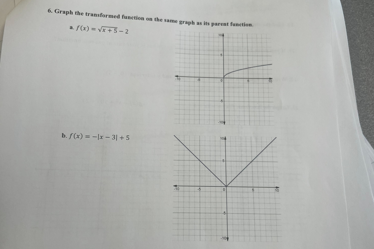 Solved Graph the transformed function on the same graph as | Chegg.com