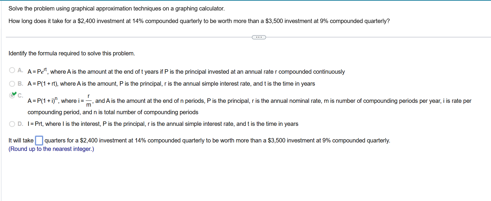 Solved Solve the problem using graphical approximation | Chegg.com
