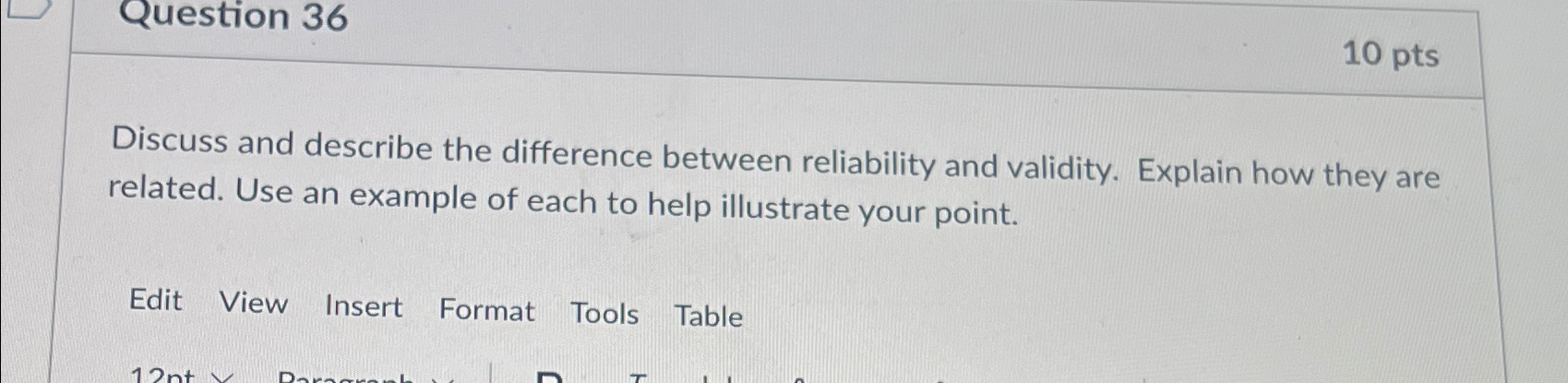 Solved Question 3610 ﻿ptsDiscuss and describe the difference | Chegg.com