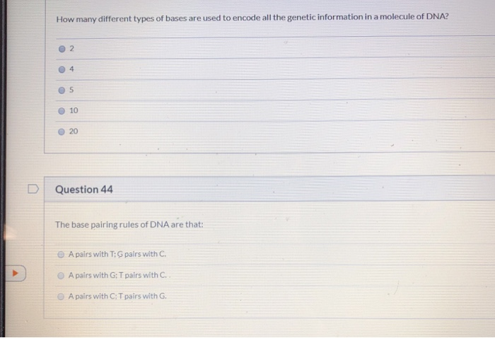 Solved How many different types of bases are used to encode | Chegg.com