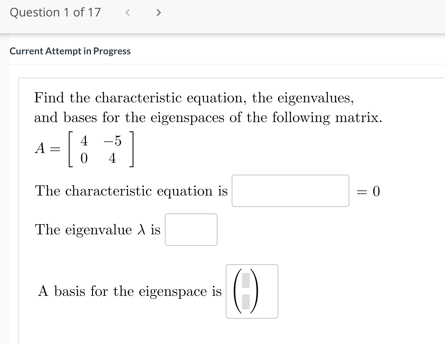 Solved Current Attempt in ProgressFind the characteristic | Chegg.com