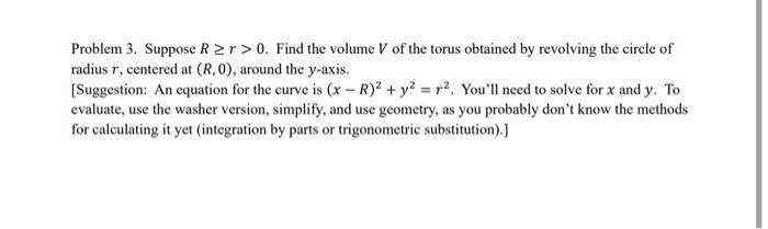 For Problems 2 and 3, set up integrals with washer | Chegg.com