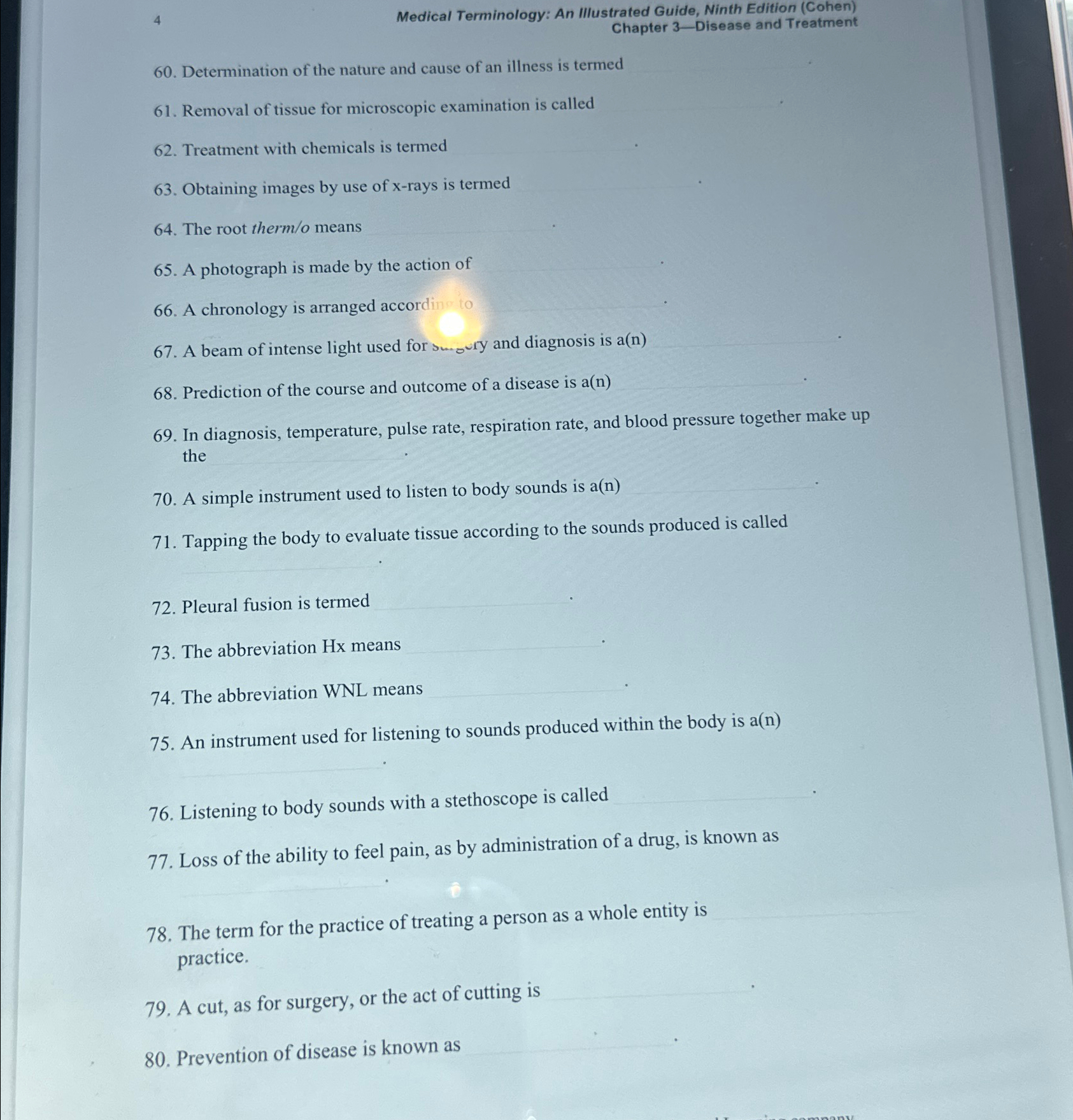 Solved 4Medical Terminology: An Illustrated Guide, Ninth | Chegg.com