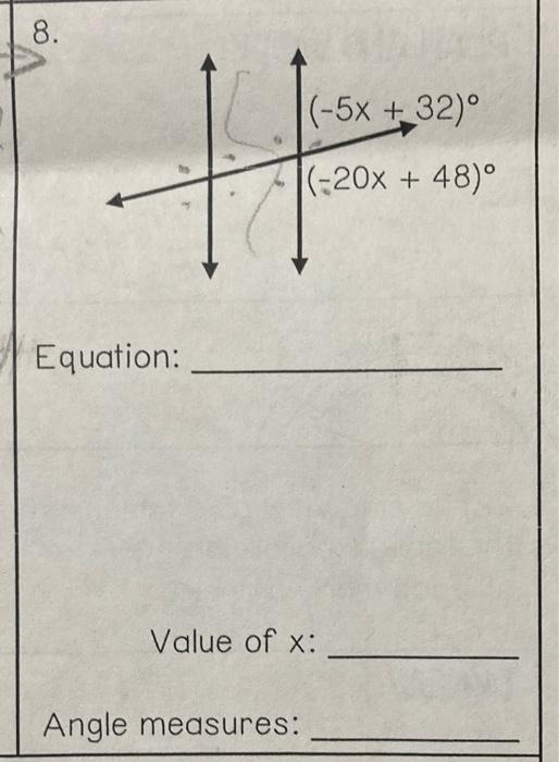 Solved Set up and solve equations to find the marked angle | Chegg.com