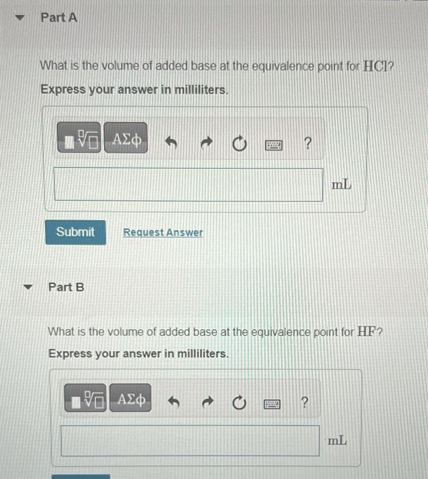 Solved Two 24.0 mL samples, one 0.100MHCl and the other | Chegg.com