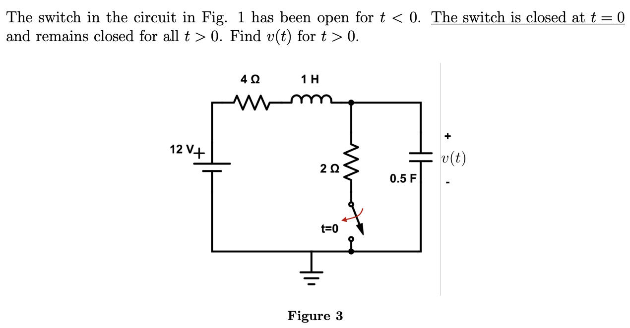 Solved (Without using laplace transform) ﻿The switch in the | Chegg.com