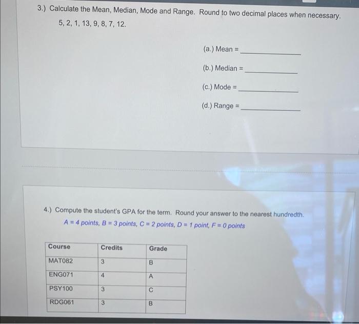 Solved Page of 2 Unit 11 Homework Please show all of your | Chegg.com