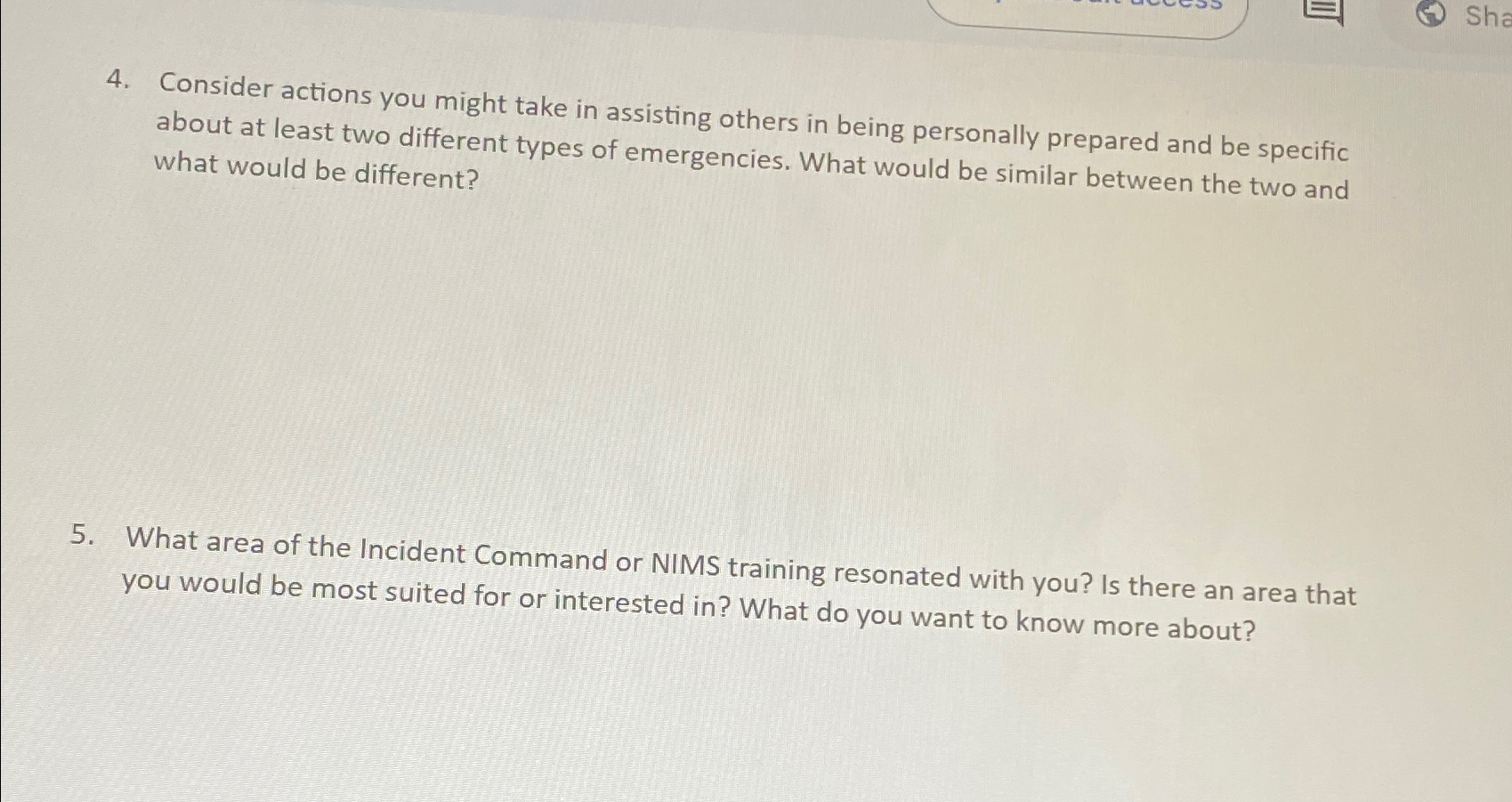 Solved Consider actions you might take in assisting others | Chegg.com