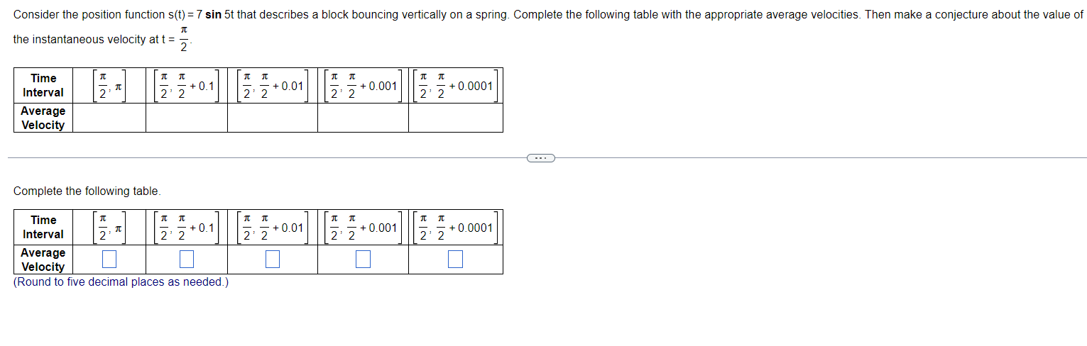 Solved Consider The Position Function S T 7sin5t ﻿that