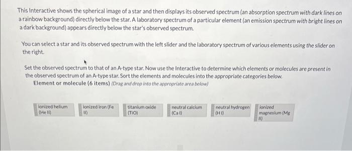 this interactive shows the spherical image of a star | Chegg.com