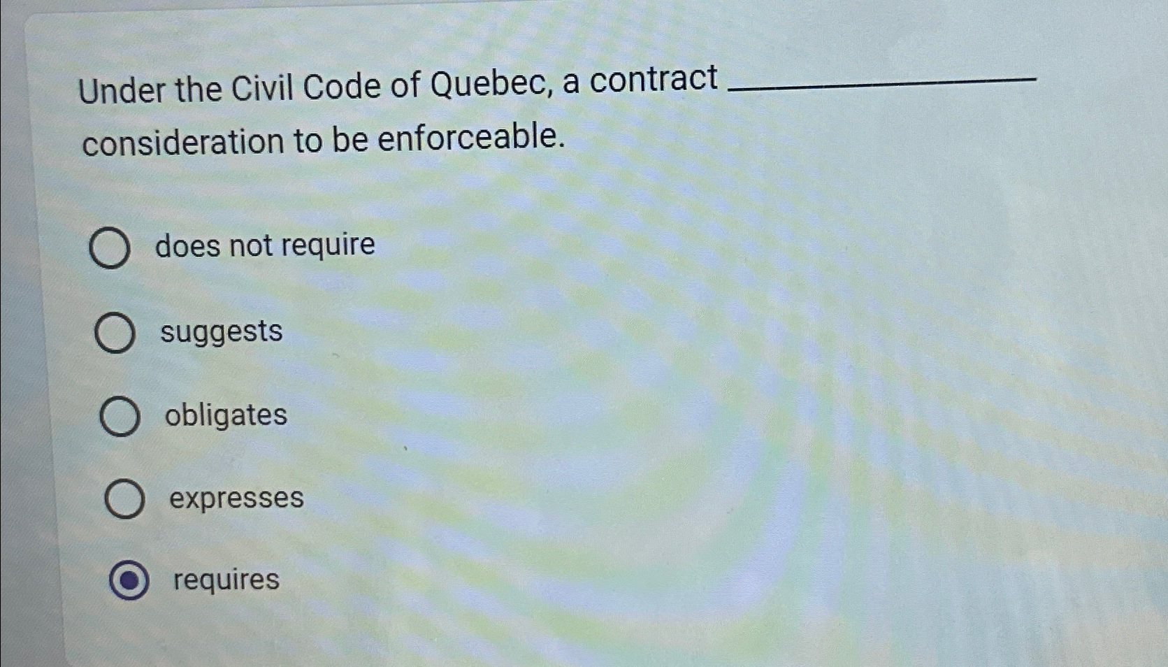 Solved Under the Civil Code of Quebec, a contract | Chegg.com