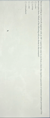 Solved You are working as a network engineer with an ISP. A | Chegg.com