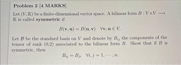 Solved Let V K Be A Finite Dimensional Vector Space A
