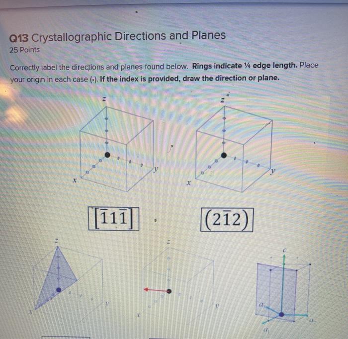 Solved Q13 Crystallographic Directions and Planes 25 Points | Chegg.com