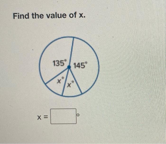 Solved Find the value of x. | Chegg.com