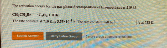 Solved The activation energy for the gas phase isomerization | Chegg.com
