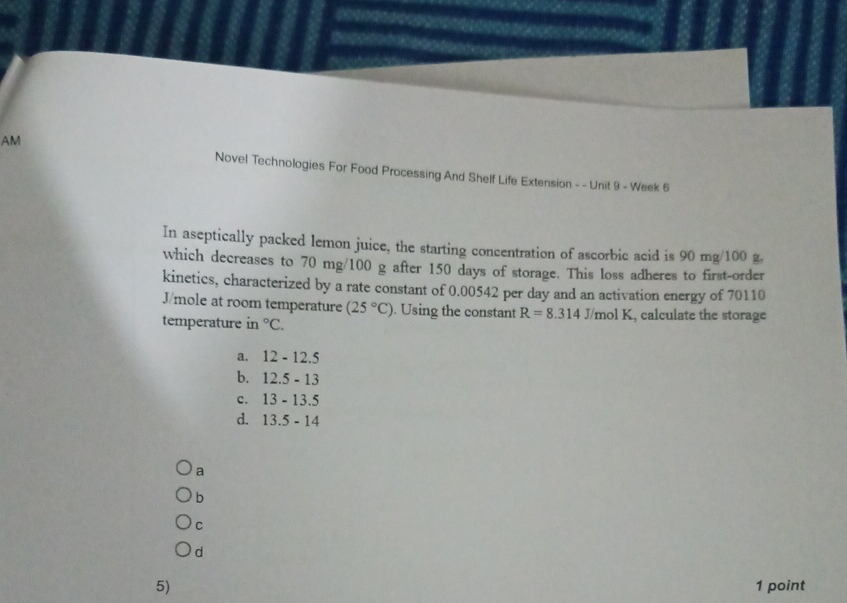Solved Novel Technologies For Food Processing And Shelf Life | Chegg.com