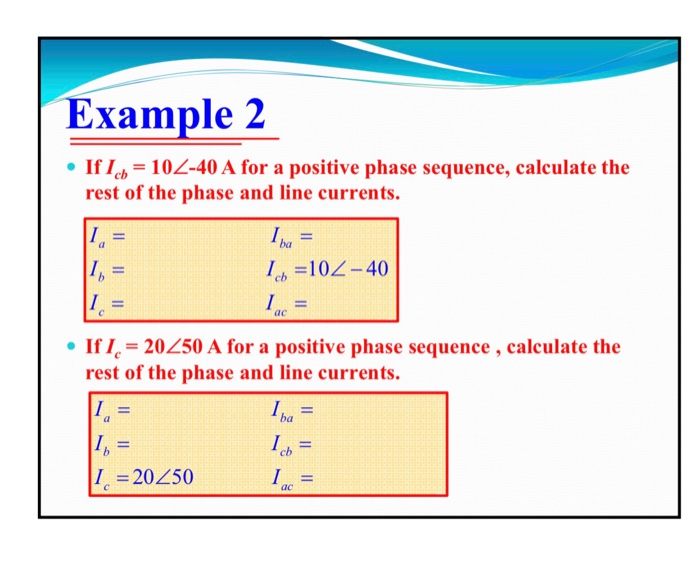 Solved Example 1 If Von = 120Z10 V for a positive phase | Chegg.com