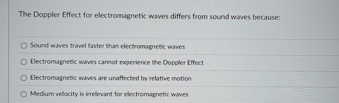 Electromagnetic Radiation And The Doppler Effect – BRUA