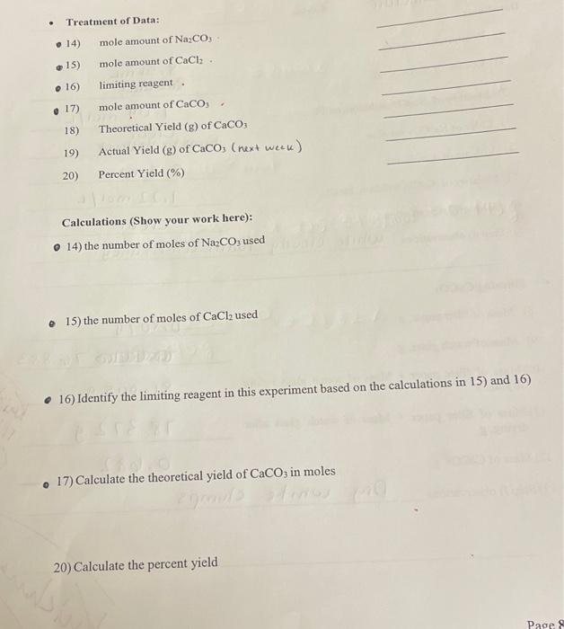 Solved - Filtering CaCO3 8) Mass of filter paper, g 0.8079 | Chegg.com
