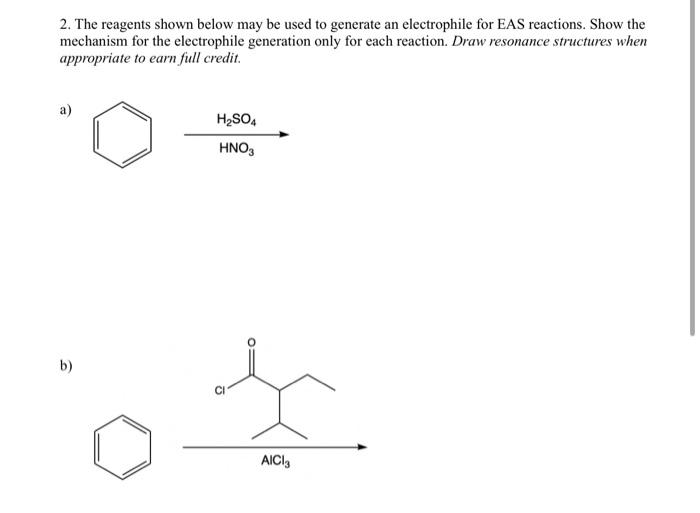 Solved 2. The reagents shown below may be used to generate | Chegg.com