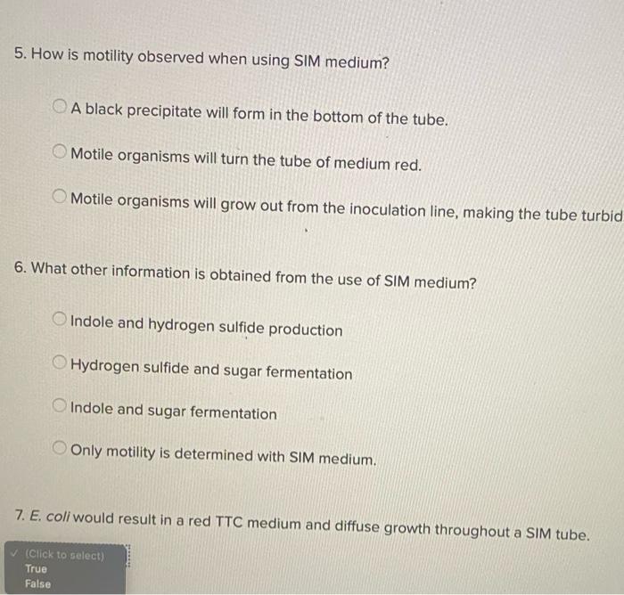 Solved 2. After incubation, TTC motility medium will be | Chegg.com