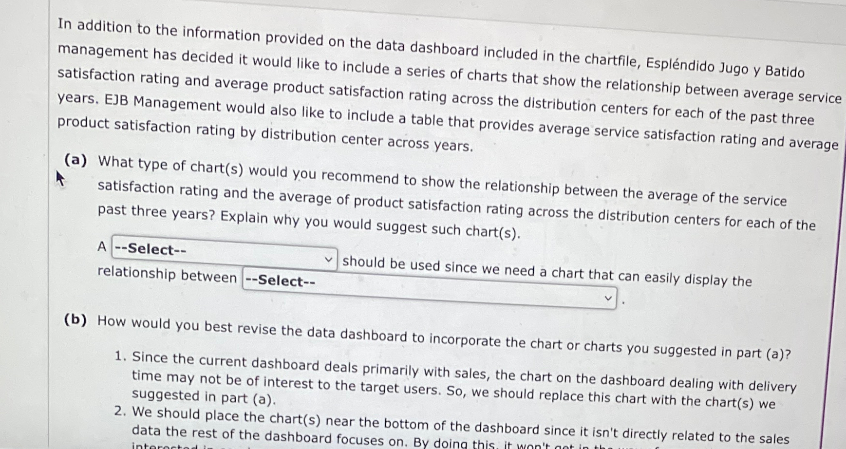 Solved In addition to the information provided on the data | Chegg.com