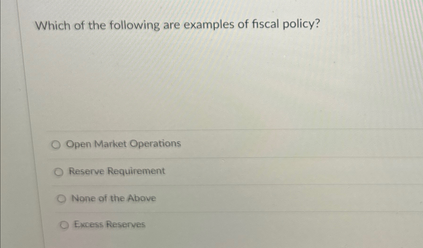 Solved Which of the following are examples of fiscal | Chegg.com
