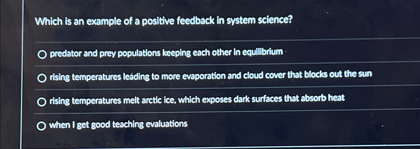 Solved Which is an example of a positive feedback in system | Chegg.com