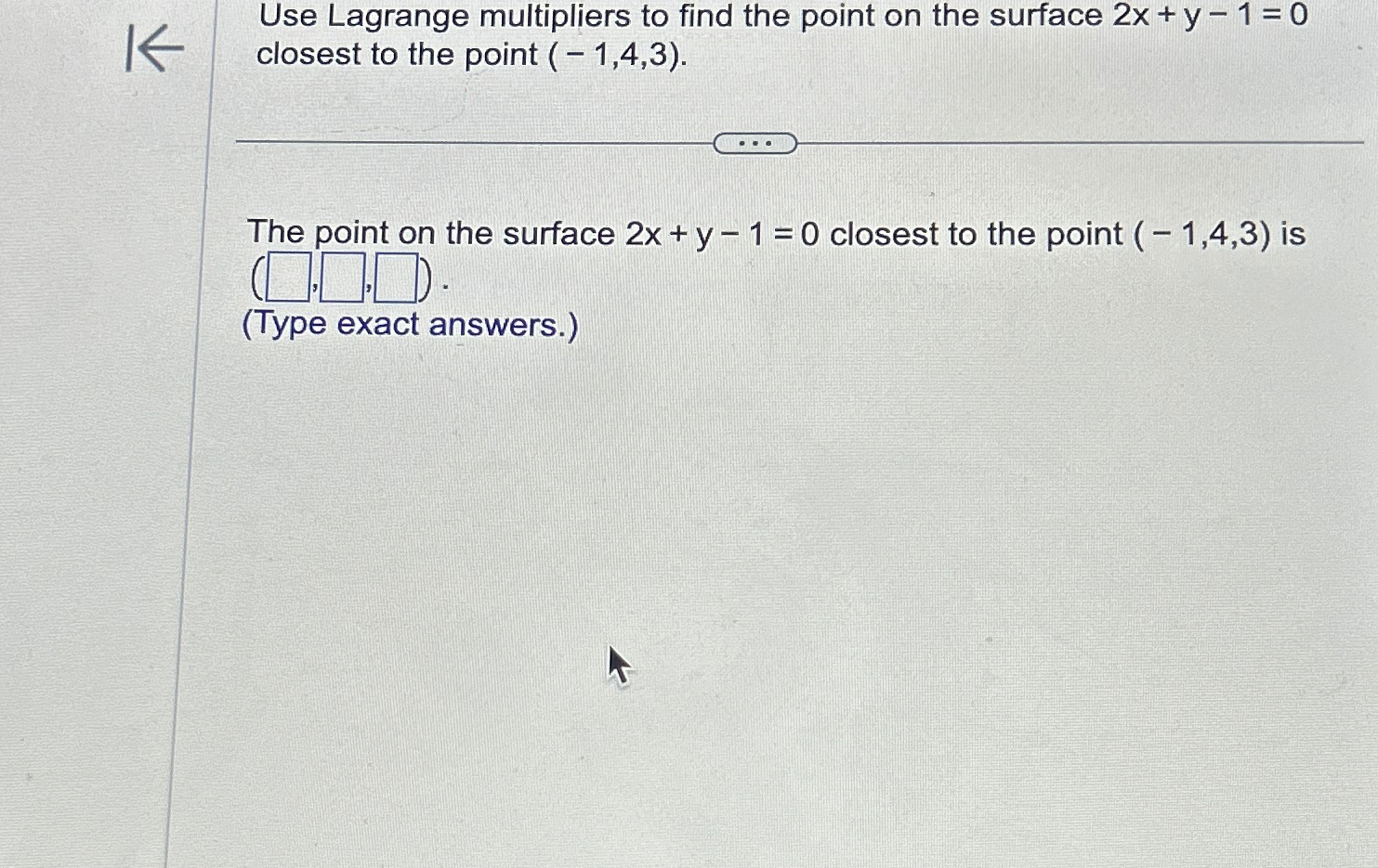 Solved Use Lagrange multipliers to find the point on the | Chegg.com