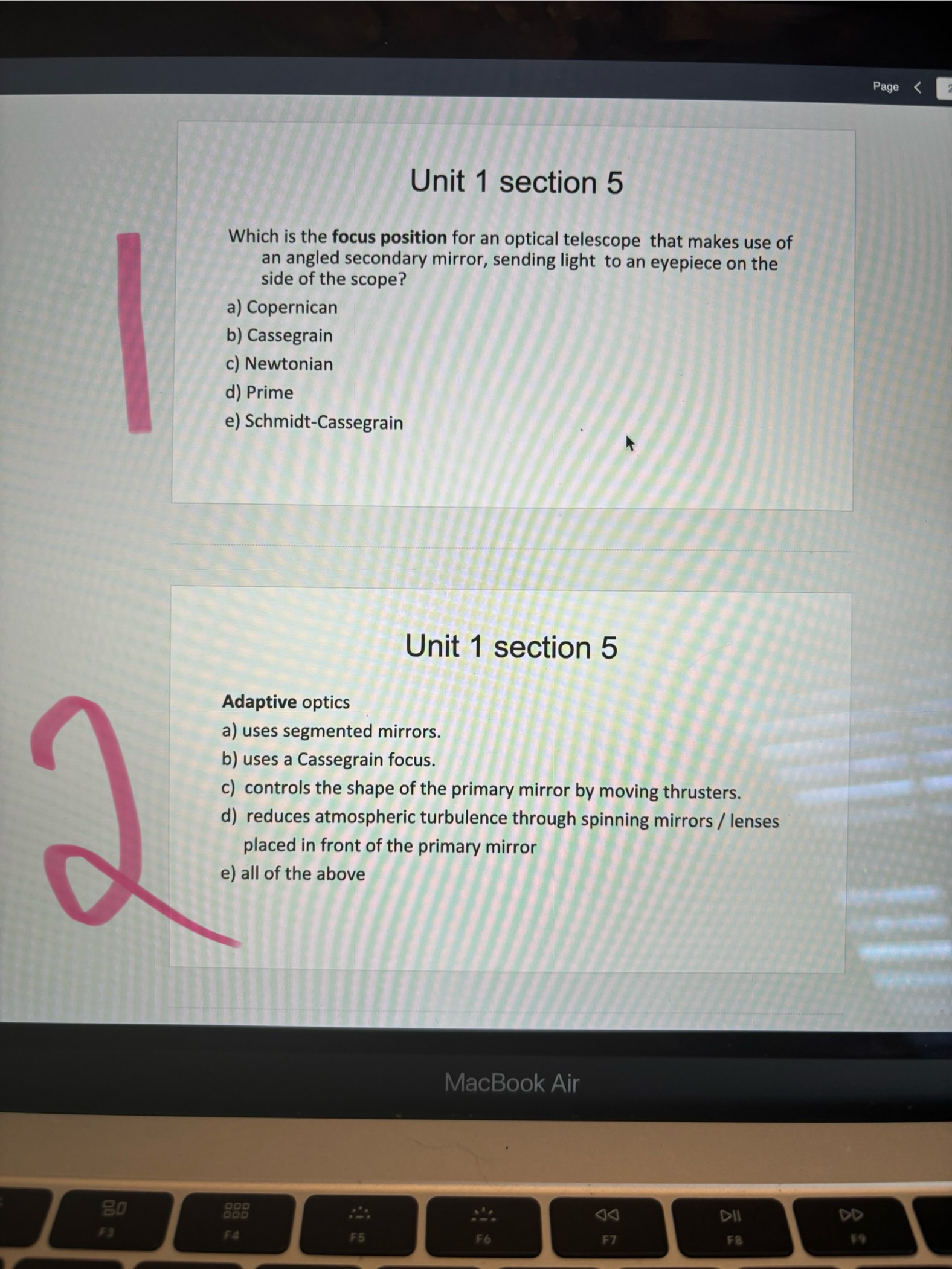 Solved Unit 1 ﻿section 5Which is the focus position for an | Chegg.com