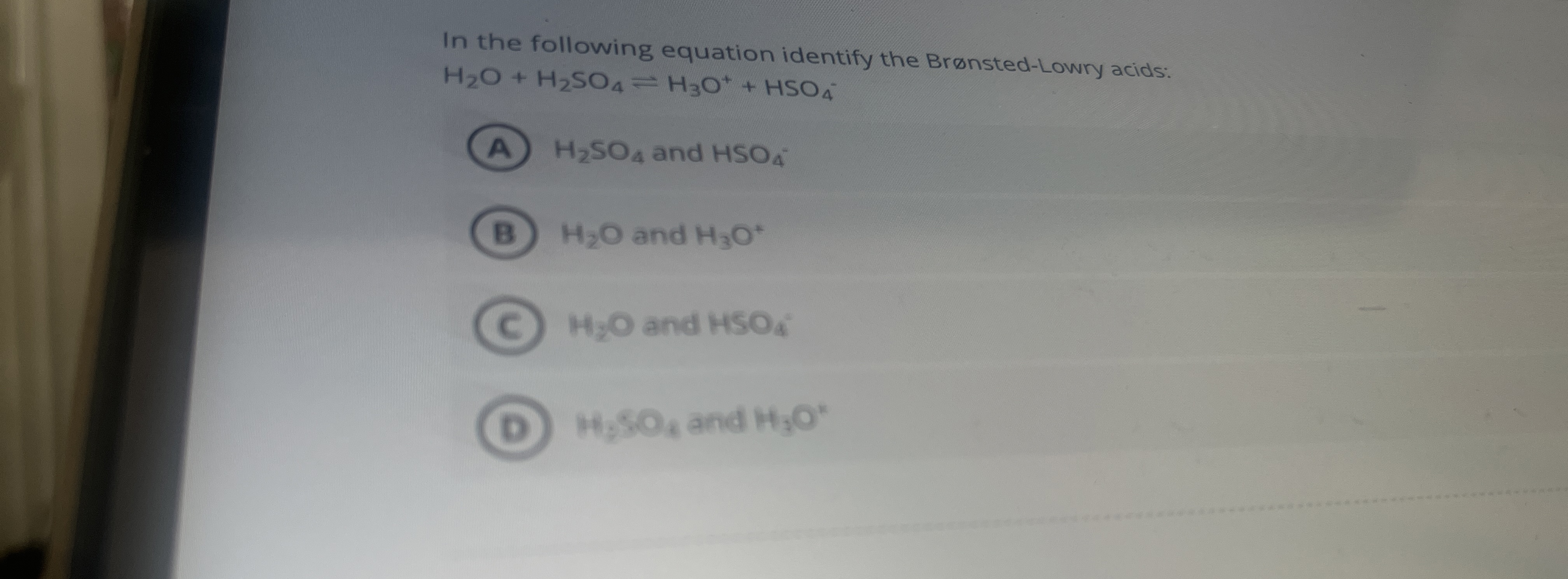Solved In the following equation identify the Bronsted-Lowry | Chegg.com