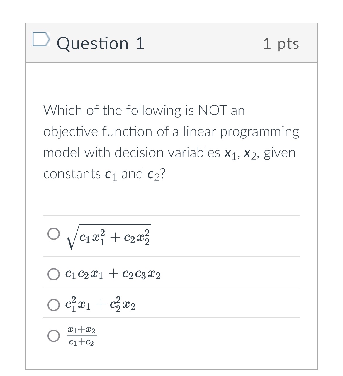 Solved Question 11 ﻿ptsWhich of the following is NOT an | Chegg.com