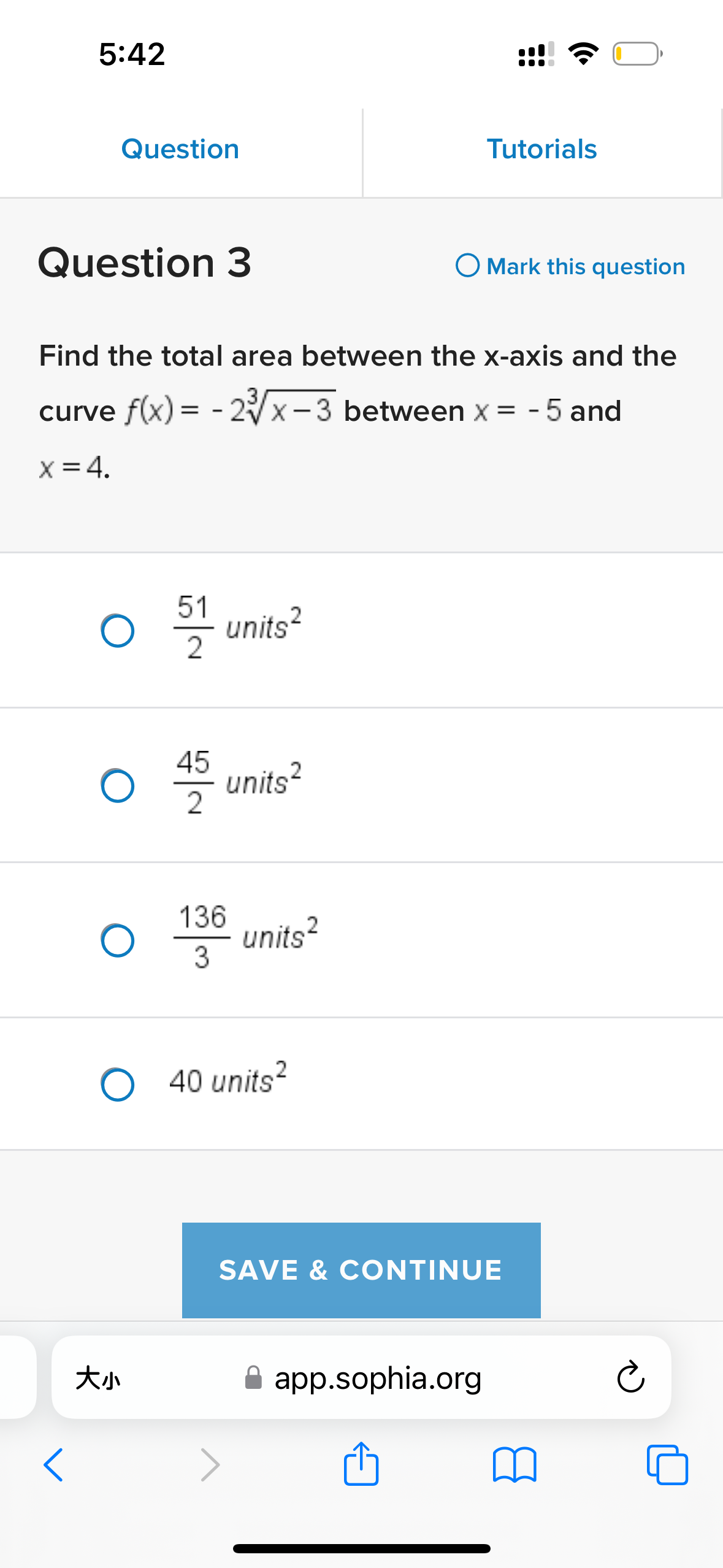 Solved Question 3Mark this questionFind the total area | Chegg.com