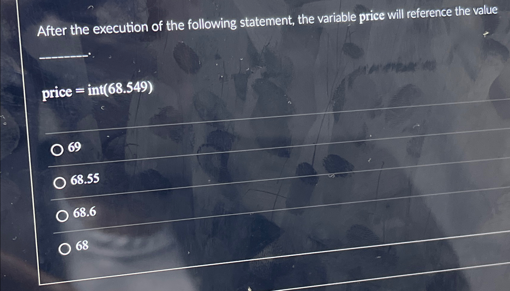 Solved After the execution of the following statement, the | Chegg.com