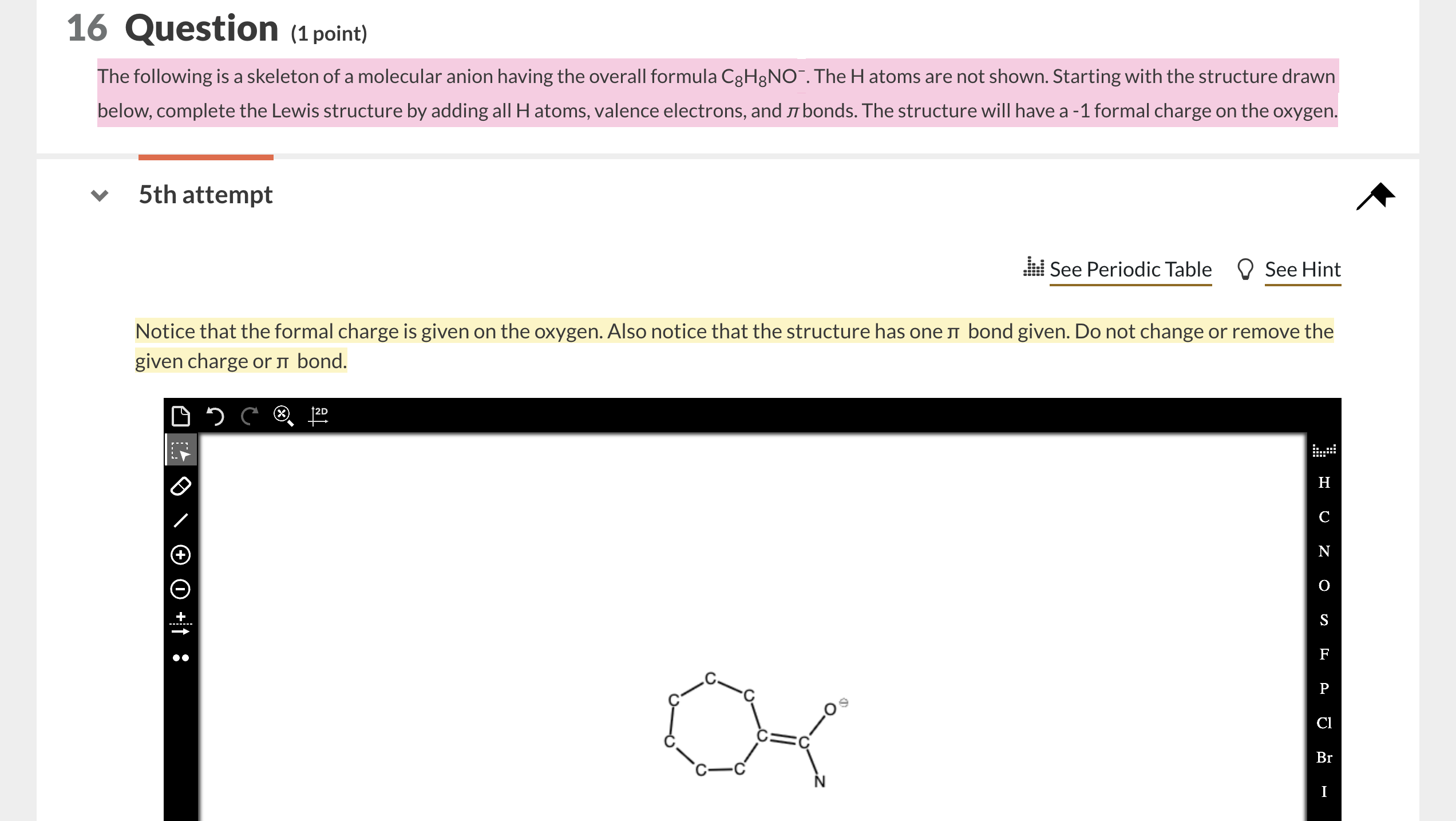 Solved 16 ﻿Question (1 ﻿point) ﻿The following is a skeleton | Chegg.com