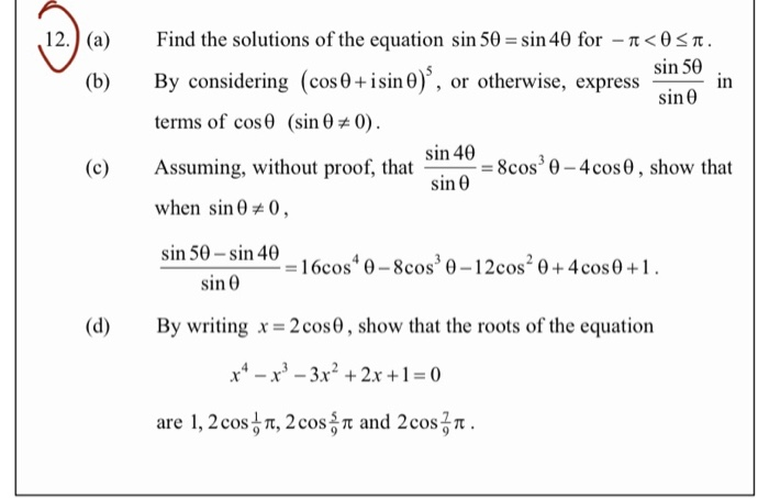 Solved sin 50 in Find the solutions of the equation sin 50 = | Chegg.com