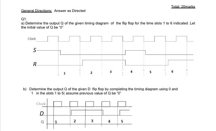 Solved General Directions; Answer as Directed Q1. a) | Chegg.com