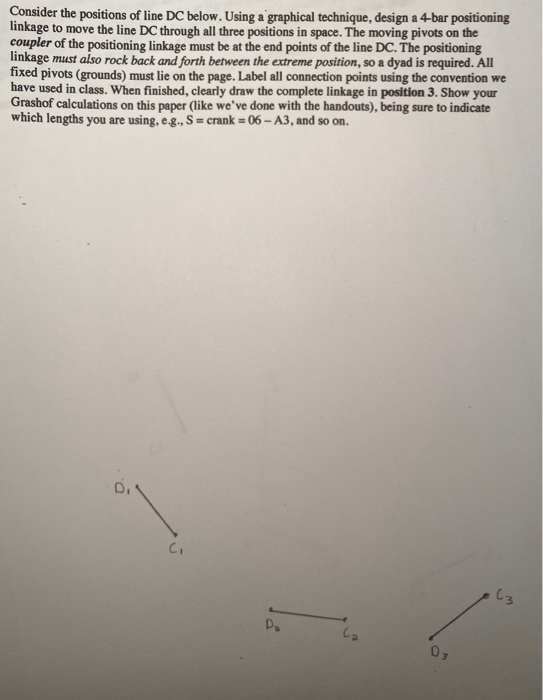 Consider the positions of line DC below. Using a | Chegg.com