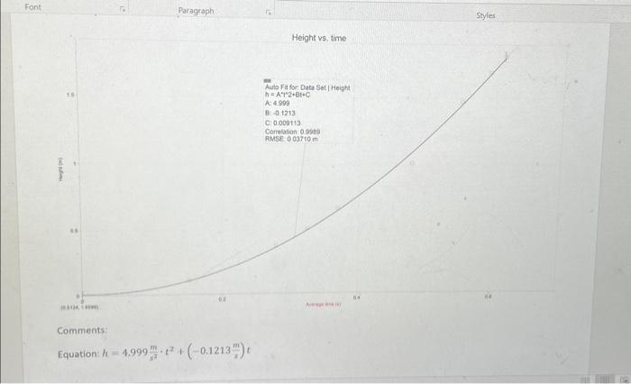 Height vs, time | Chegg.com
