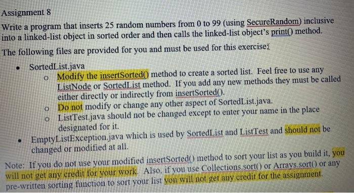 Solved Assignment 8 Write A Program That Inserts 25 Random