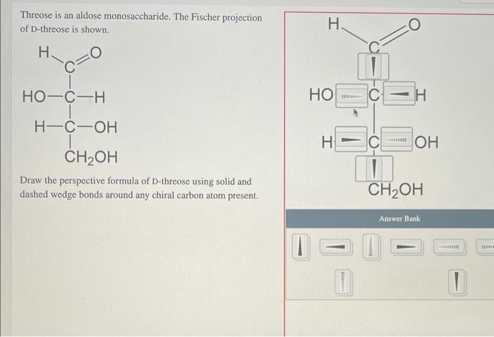 Solved Threose is an aldose monosaccharide. The Fischer | Chegg.com