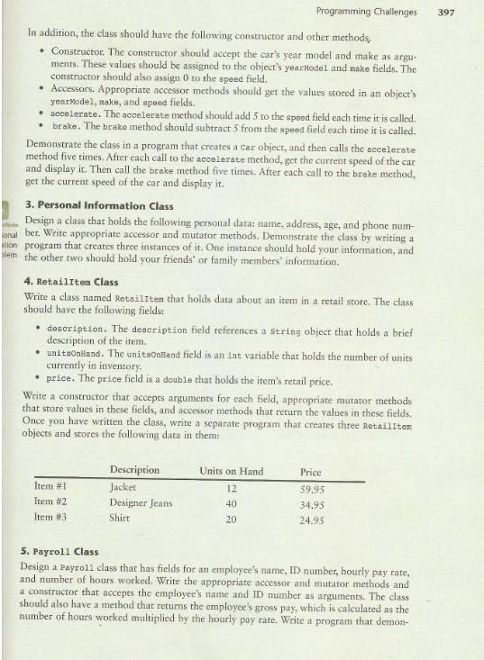 Solved 396 Chapter 6 A First Look at Classes 11. When the | Chegg.com