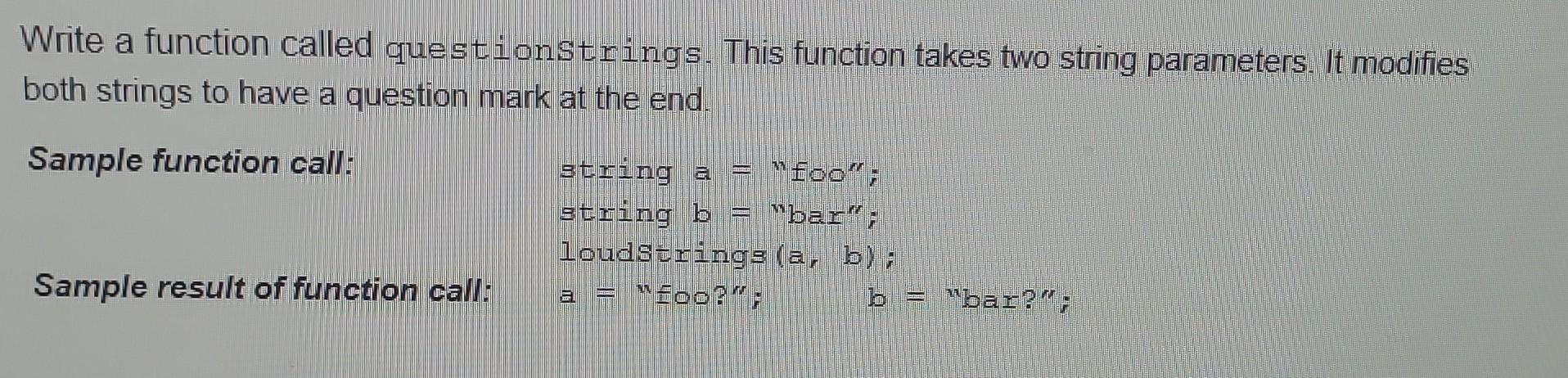 Solved 3. Write a void function called makecool. This | Chegg.com